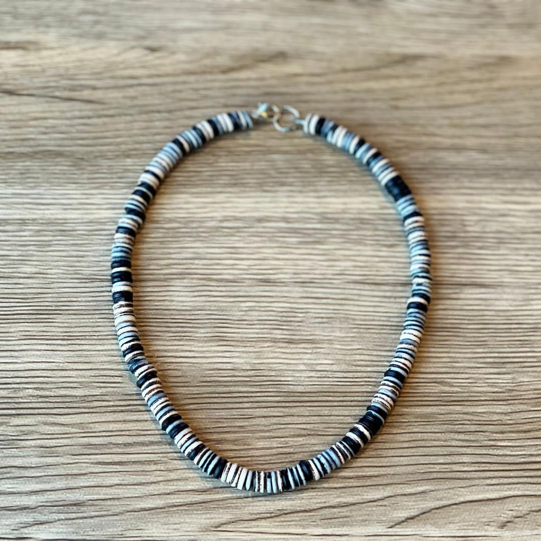 Surfer Necklace, Beach Choker, Mens Beaded Necklace, Mens Jewelry, Cool ...