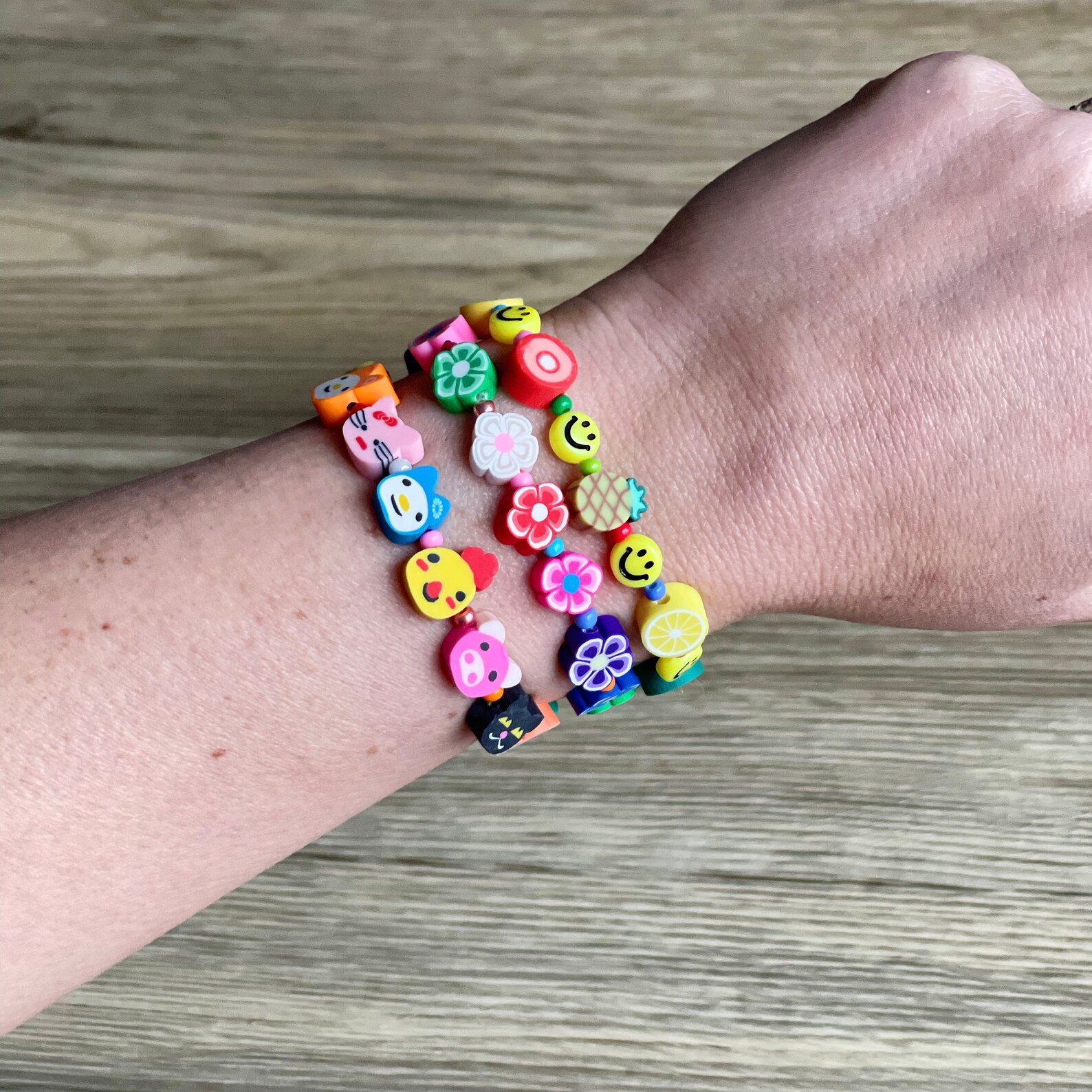 Emoji Bead Bracelets Rainbow Smiley Bracelet Best Kids Gift - Etsy