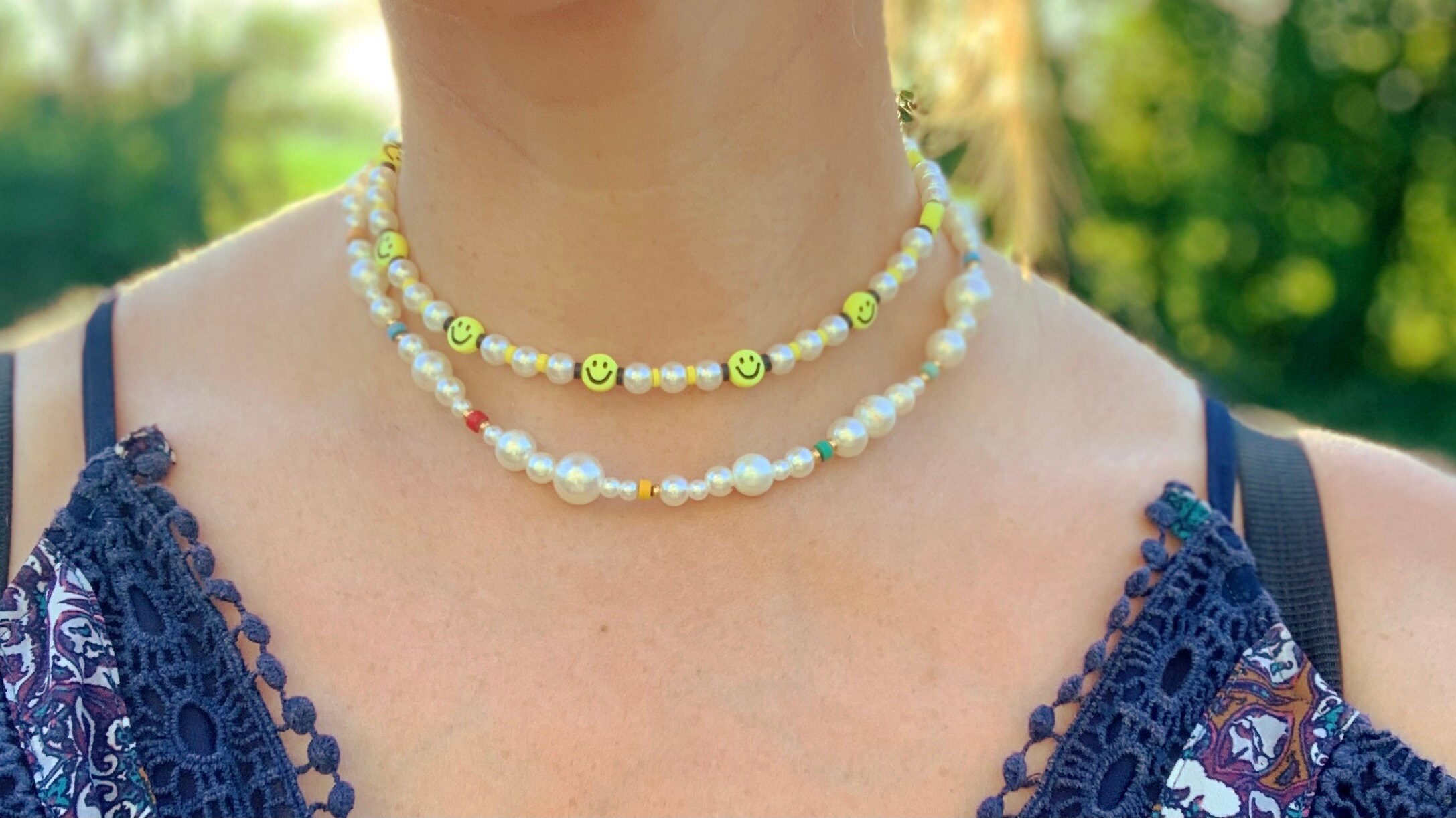 Smiley Necklace, Smiley Face Necklace, Happy Face Necklace, Smiley and ...