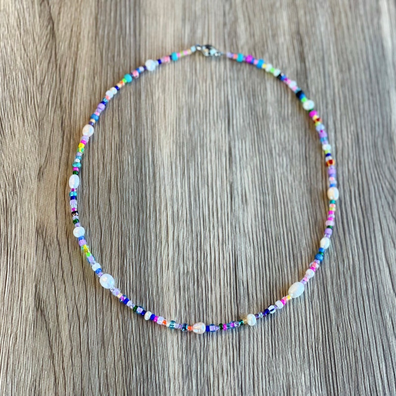 Boho Beaded Necklace - Etsy