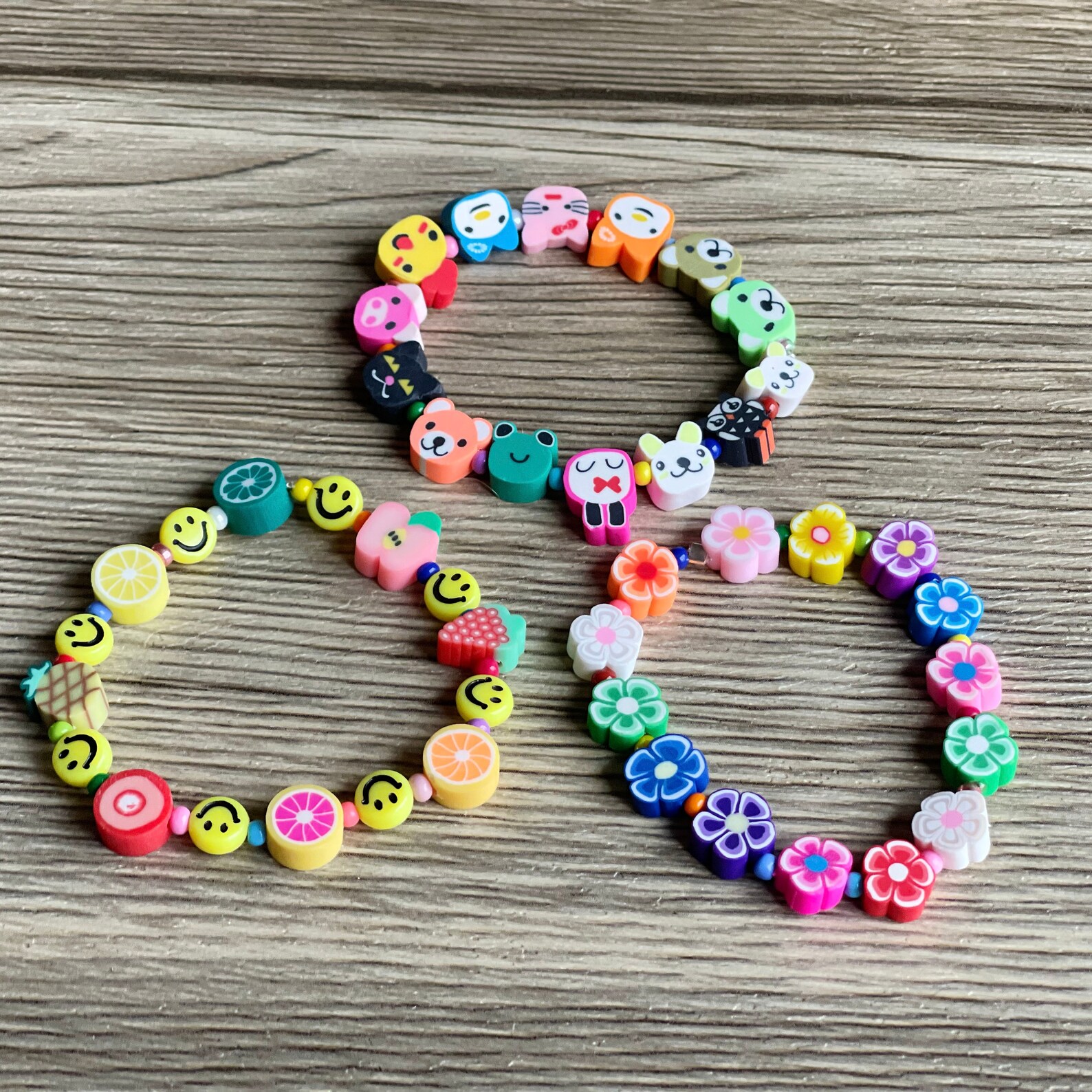 Emoji Bead Bracelets Rainbow Smiley Bracelet Best Kids Gift - Etsy