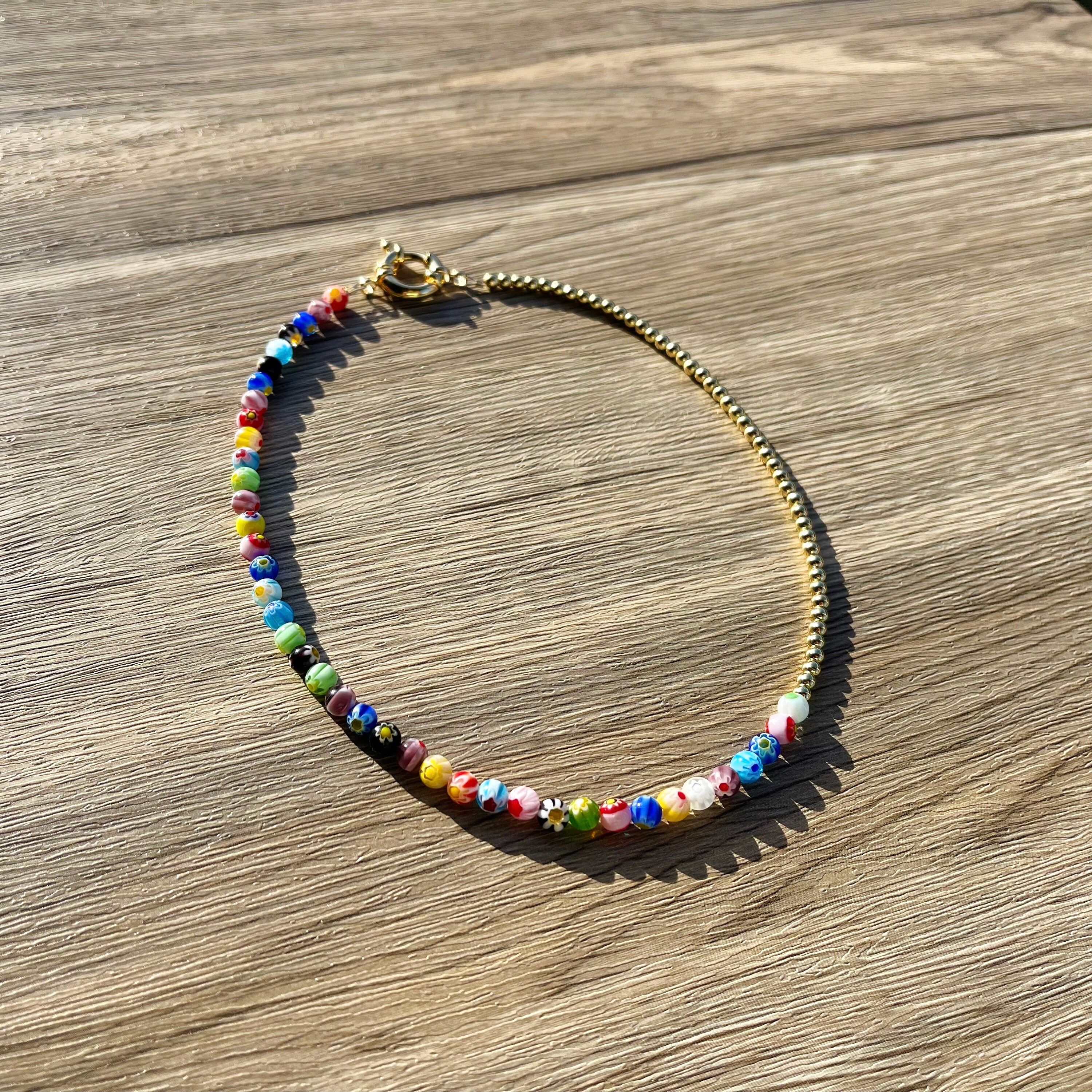 Millefiori Necklace, Half and Half Necklace, Gold Millefiori, Harry ...