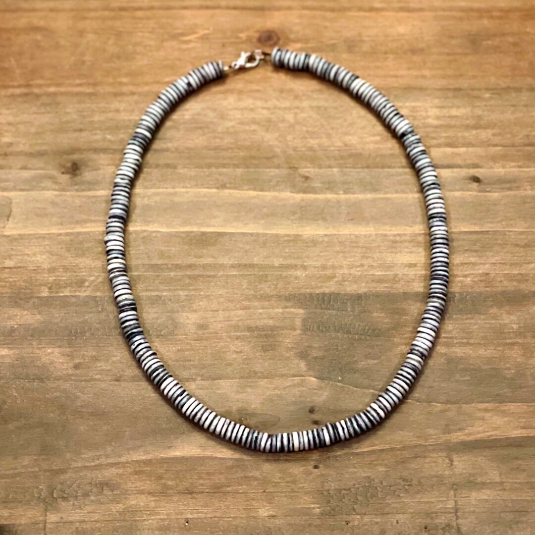 Surfer Necklace, Surf Collar, Puka Shell Necklace, Heishi Choker, Tiger ...