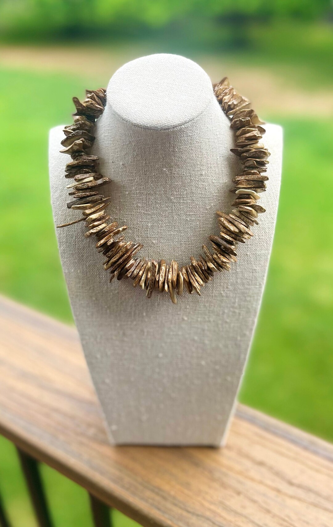 Coconut Shell Necklace, Shell Necklace, Boho Necklace, Shell Chip ...