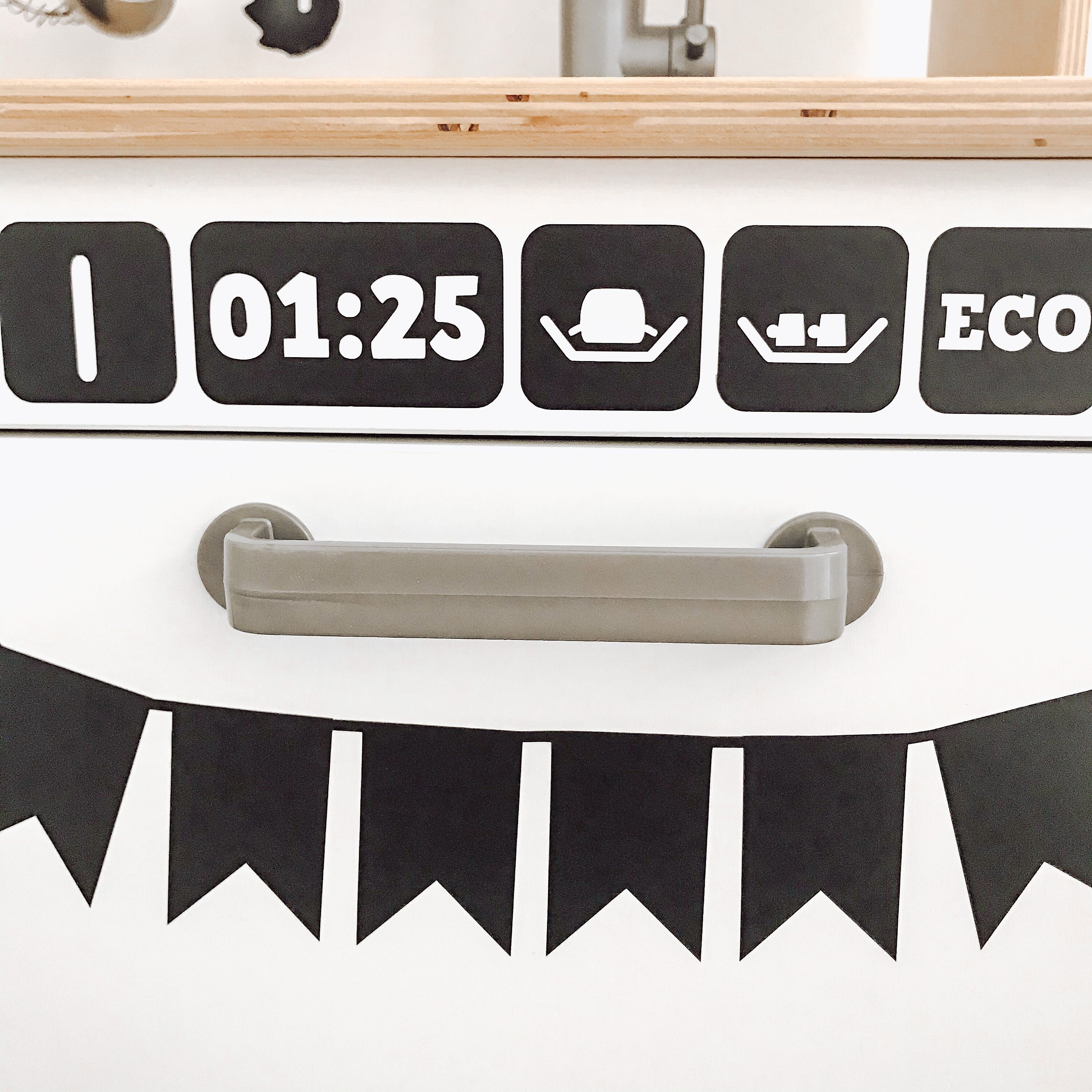 5 Pieces Play Sticker Set Ikea Düktig Microwave, Dishwasher, Banner ...