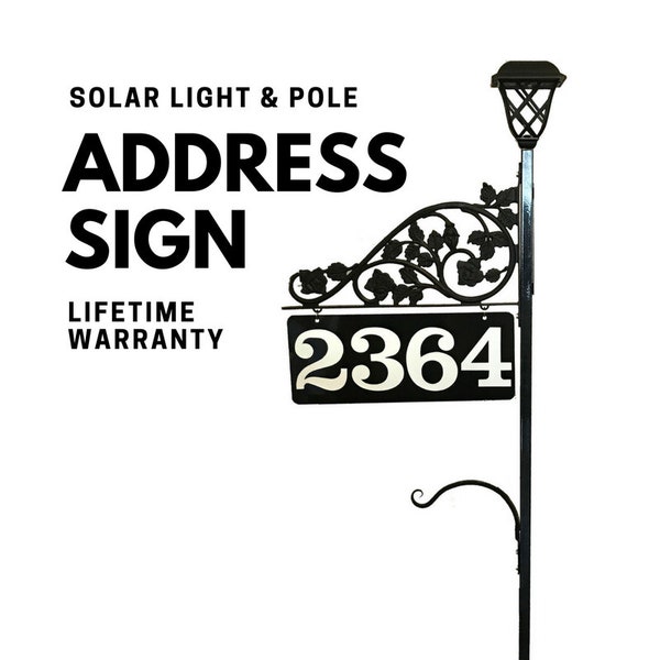 Solar Light Sign Pole - Etsy