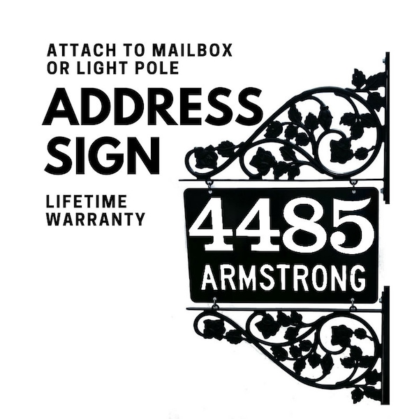 Mailbox Sign With Name and Address - Etsy