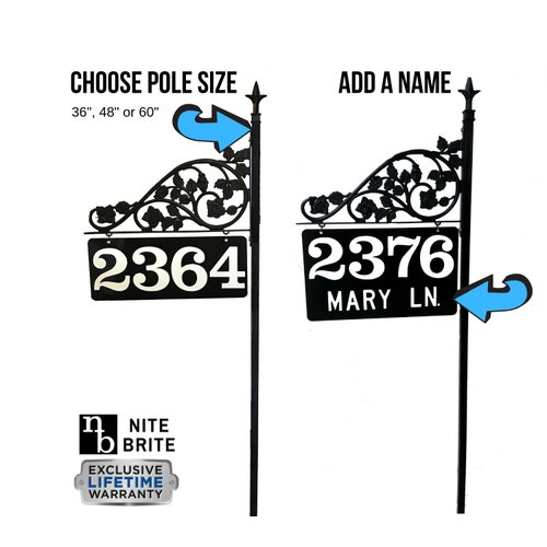Driveway Address Sign Double Sided Reflective Marker for 911 - Etsy