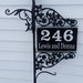 Reflective Address Sign: Double Sided Marker With Solar Light & Plant ...