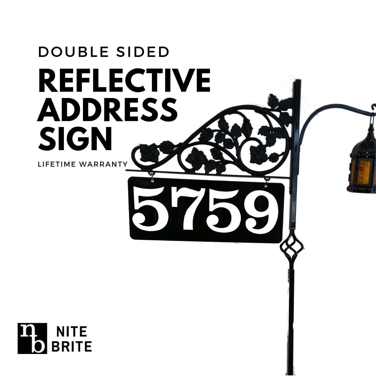 House Number Yard Sign Double Sided Address Sign Reflective - Etsy