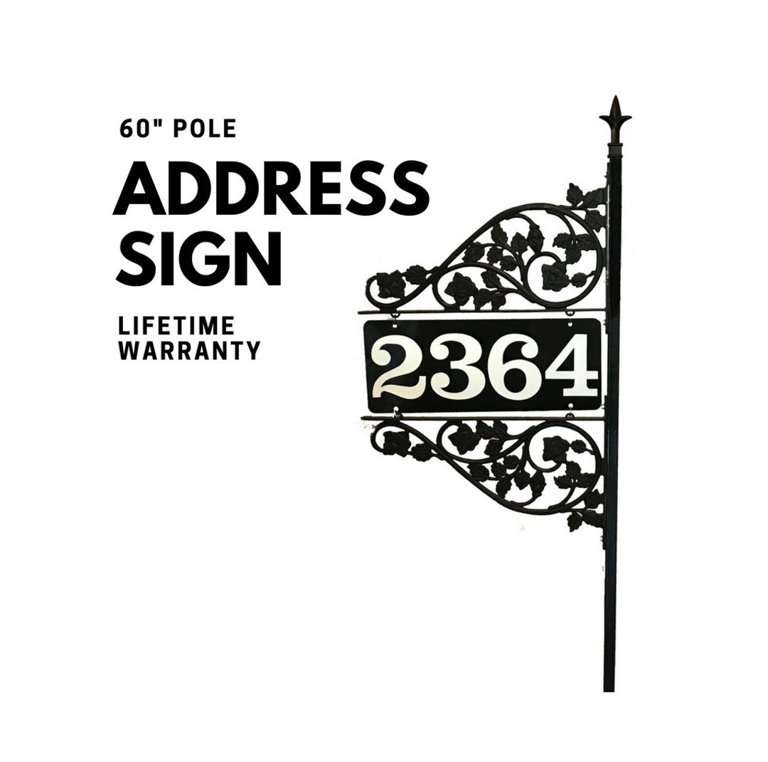 Driveway Marker Address Sign - Reflective Address Sign for 911 and ...