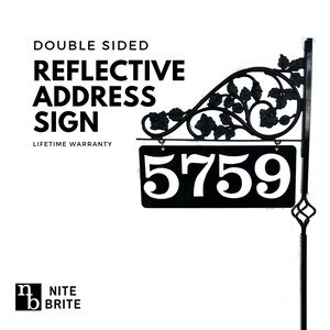 Personalized Reflective Address Sign With Custom Numbers – Durable ...