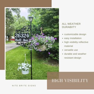 Driveway Marker Address Sign - Reflective Address Sign for 911 and ...
