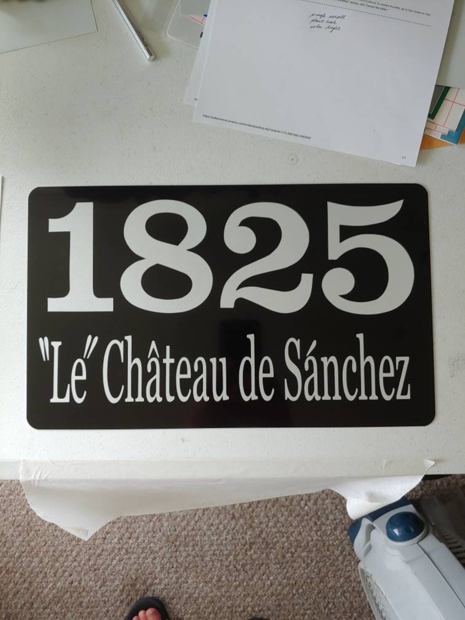 Reflective House Number Sign: Personalized Aluminum Address Plaque (6 ...