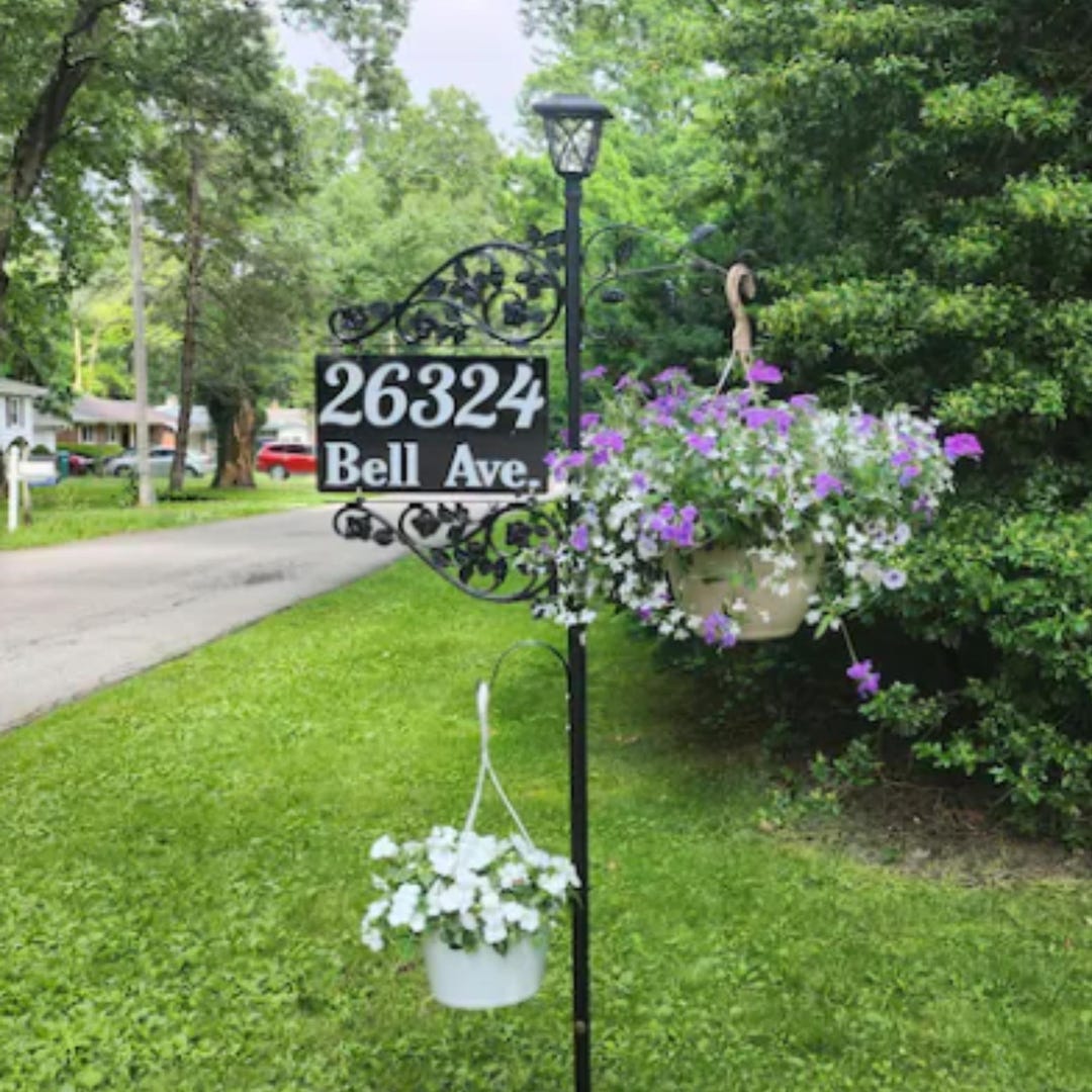 Personalized Reflective Solar Address Sign With Custom Numbers – High ...