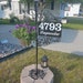 Reflective Address Sign: Double Sided Marker With Solar Light & Plant ...