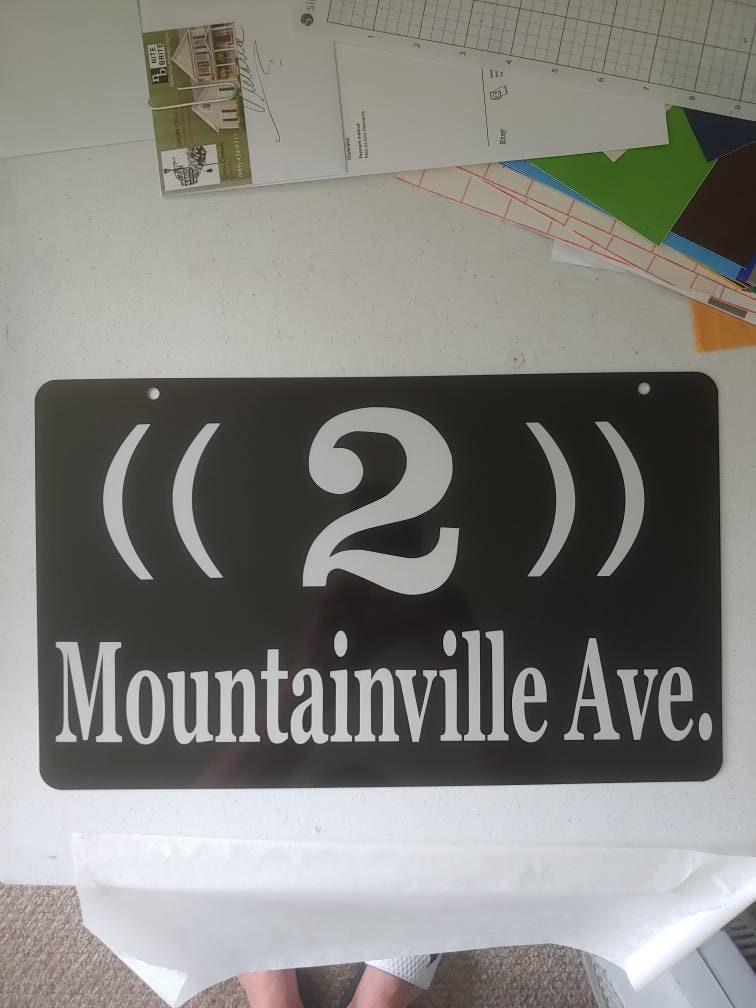 Reflective House Number Sign: Personalized Aluminum Address Plaque (6 ...