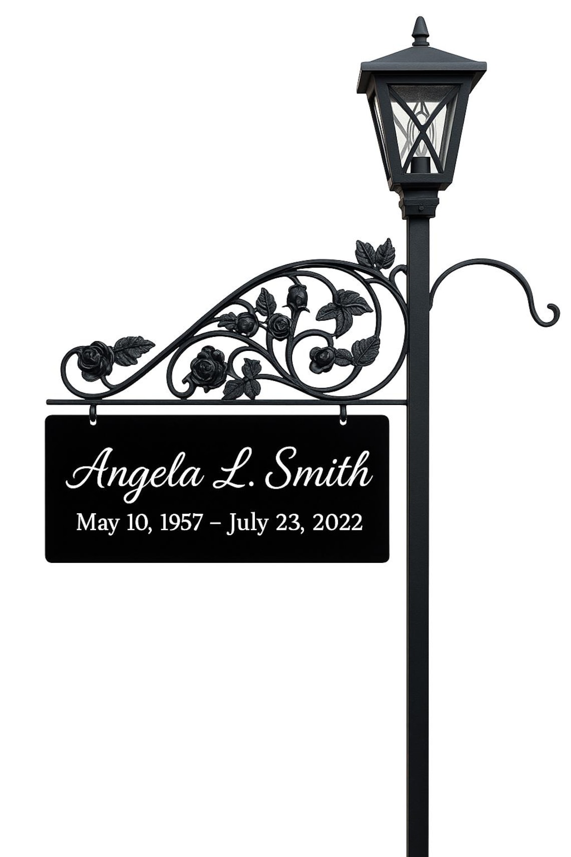 Personalized Grave Metal Sign Comes With 36" Pole Custom Optional Hook ...