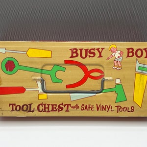 Vintage Busy Boy Tool Chest, Ohio Art Tin Box, 1960’s Toy, Novelty ...