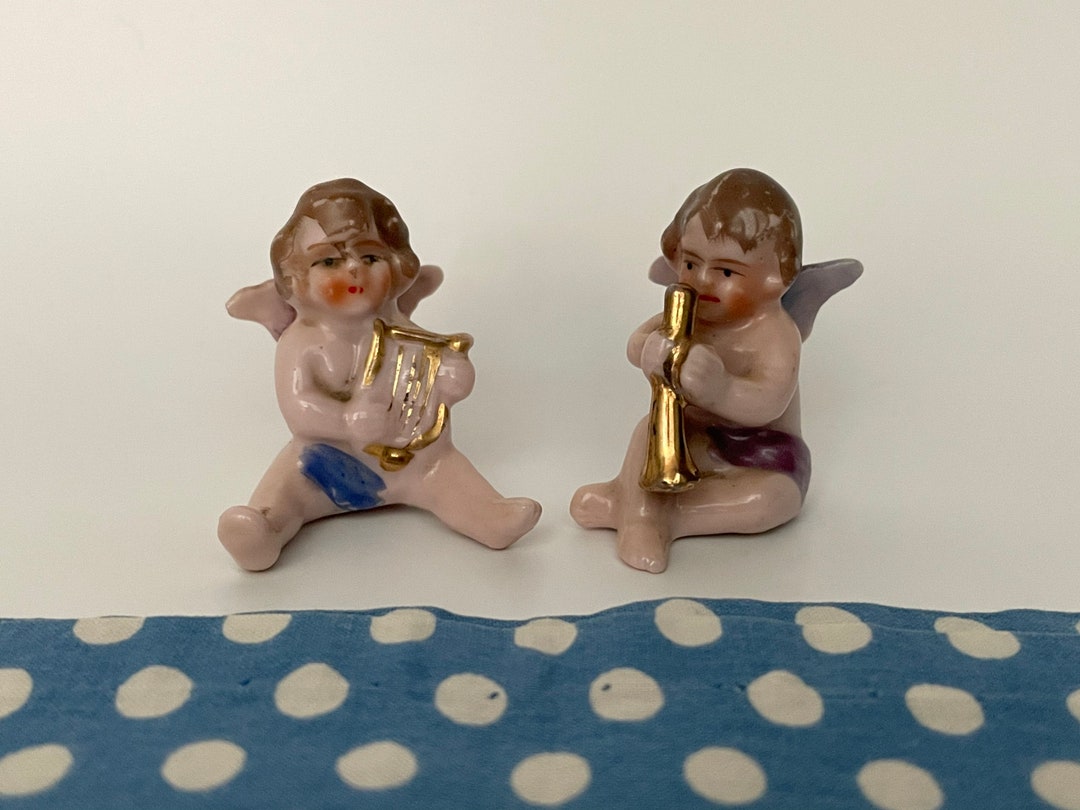 Two Little Angels, Vintage 1940s, Made in Japan, Porcelain, Hand ...