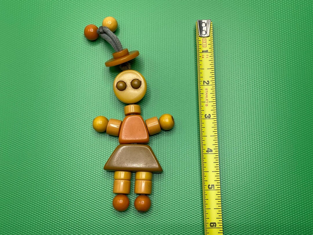 1930s Bakelite Crib Doll, settie Lou, Vintage Tykie Toy, Beaded Baby ...