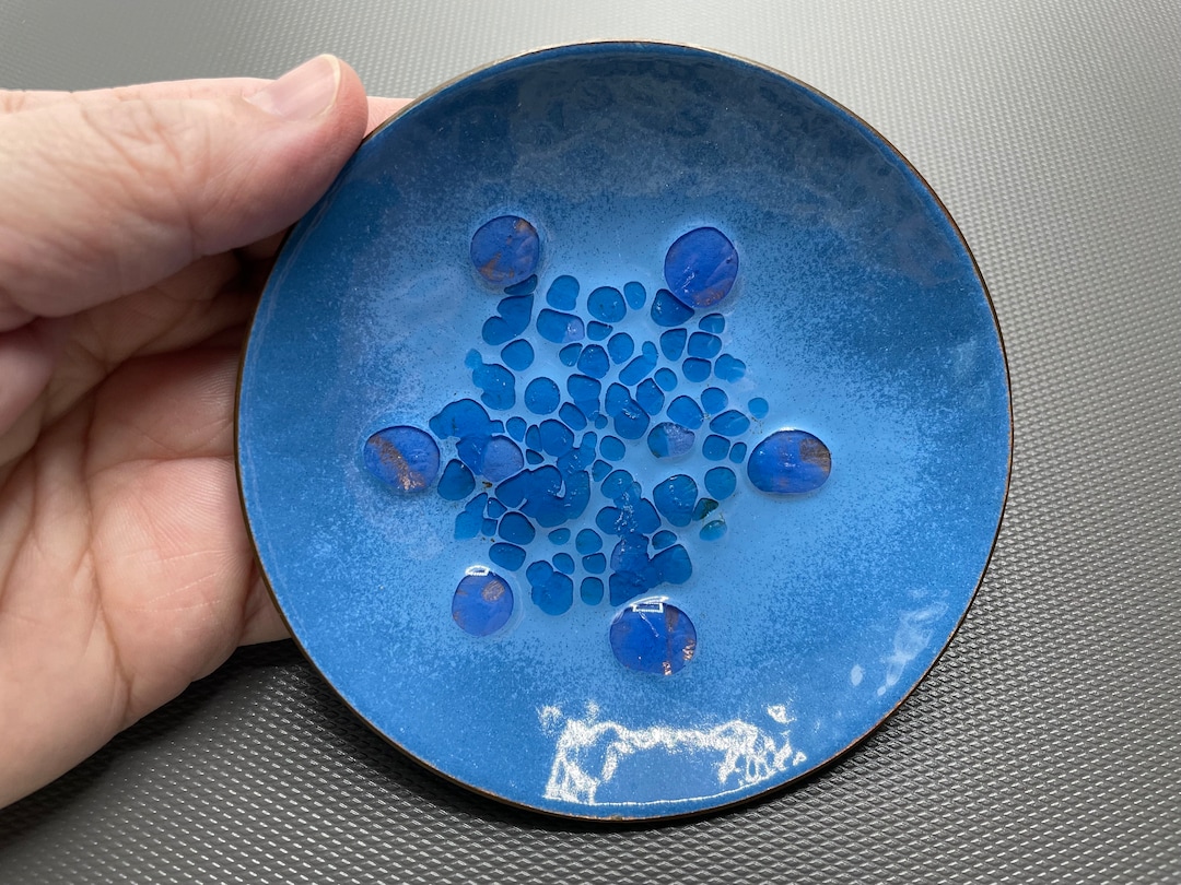 Bovano of Cheshire Trinket Tray, Vintage Ring Dish, Enamel on Copper ...