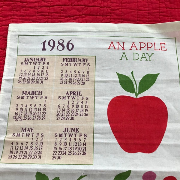 1986 Calendar - Etsy