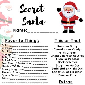 Secret Santa Bundle • Christmas Printable Games & Forms • Holiday Party ...
