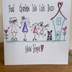Individually Hand Drawn New Home Card. Can Be Personalised - Etsy