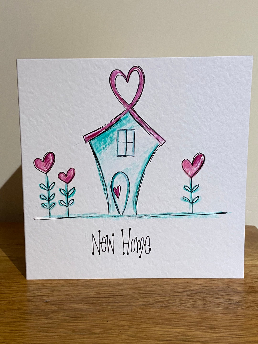 New Home Moving Card, Individually Hand Drawn and Personalised. - Etsy