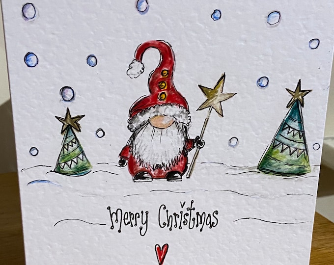 Hand Illustrated and Individually Drawn to Order Gonk Christmas Card ...