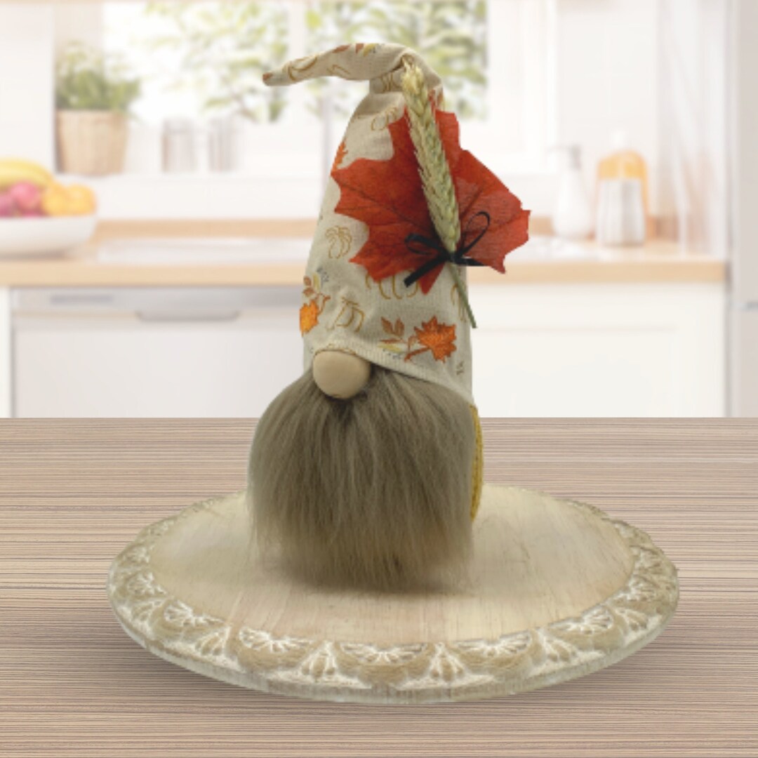 Pumpkins and Falling Leaves Gnome / Autumn Harvest Tiered Tray Decor ...
