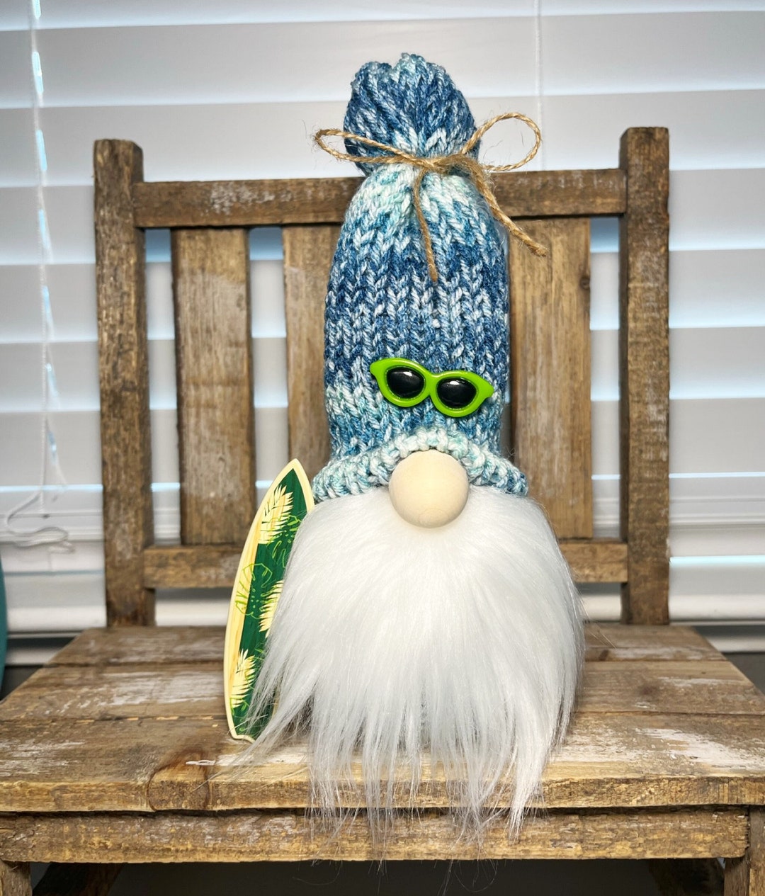 Surf's up Farmhouse Gnome / Tiered Tray Decor / Rustic Gnome / Sandy ...