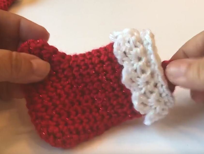 Crochet Pattern & Video Santa's Mini Christmas Stocking / Gift Card ...