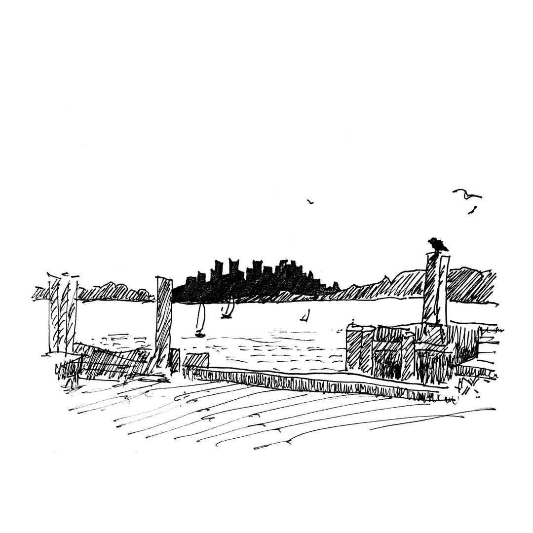 Boston, Massachusetts, Art Print of Original Pencil Sketch, Boston ...