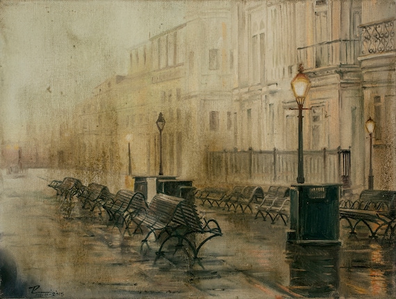 Jackson Square in the Rain - Etsy