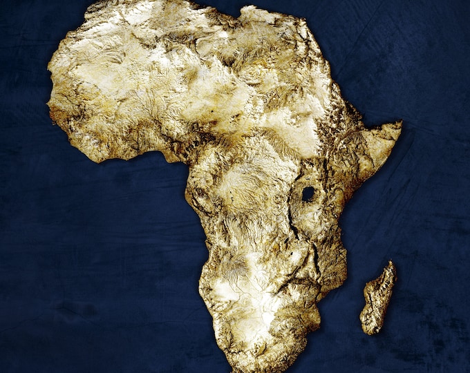 African Gold Map - Etsy Canada