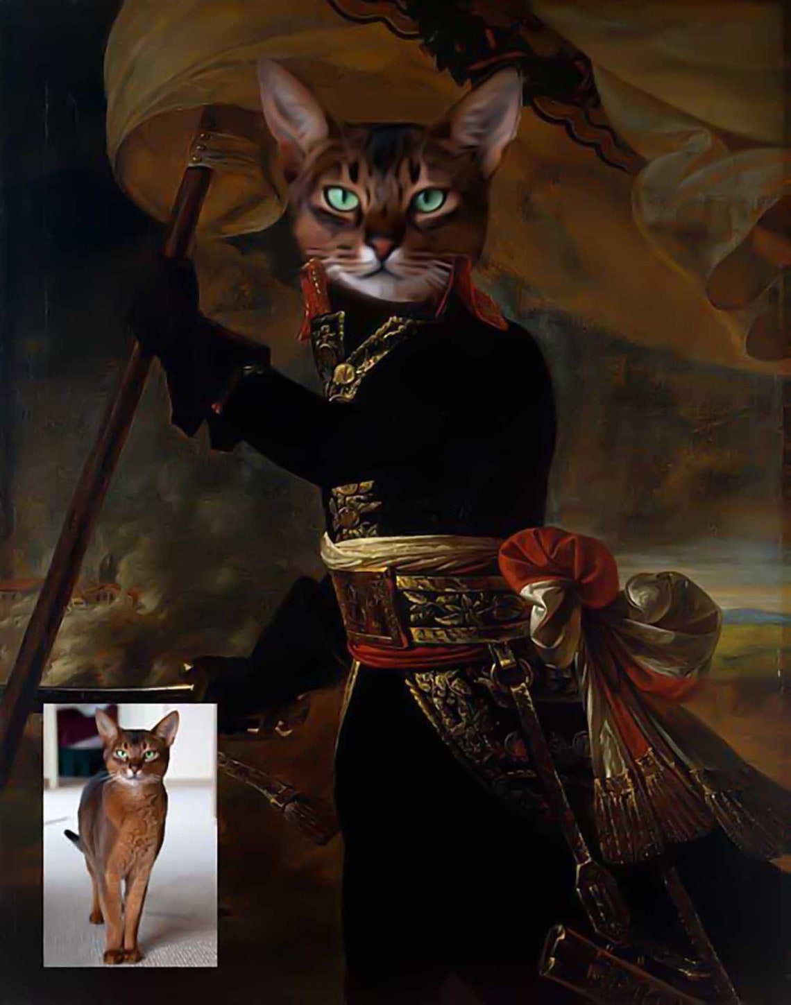 Custom Cat Portraitcustom Pet Portraitpets Portraitpet - Etsy