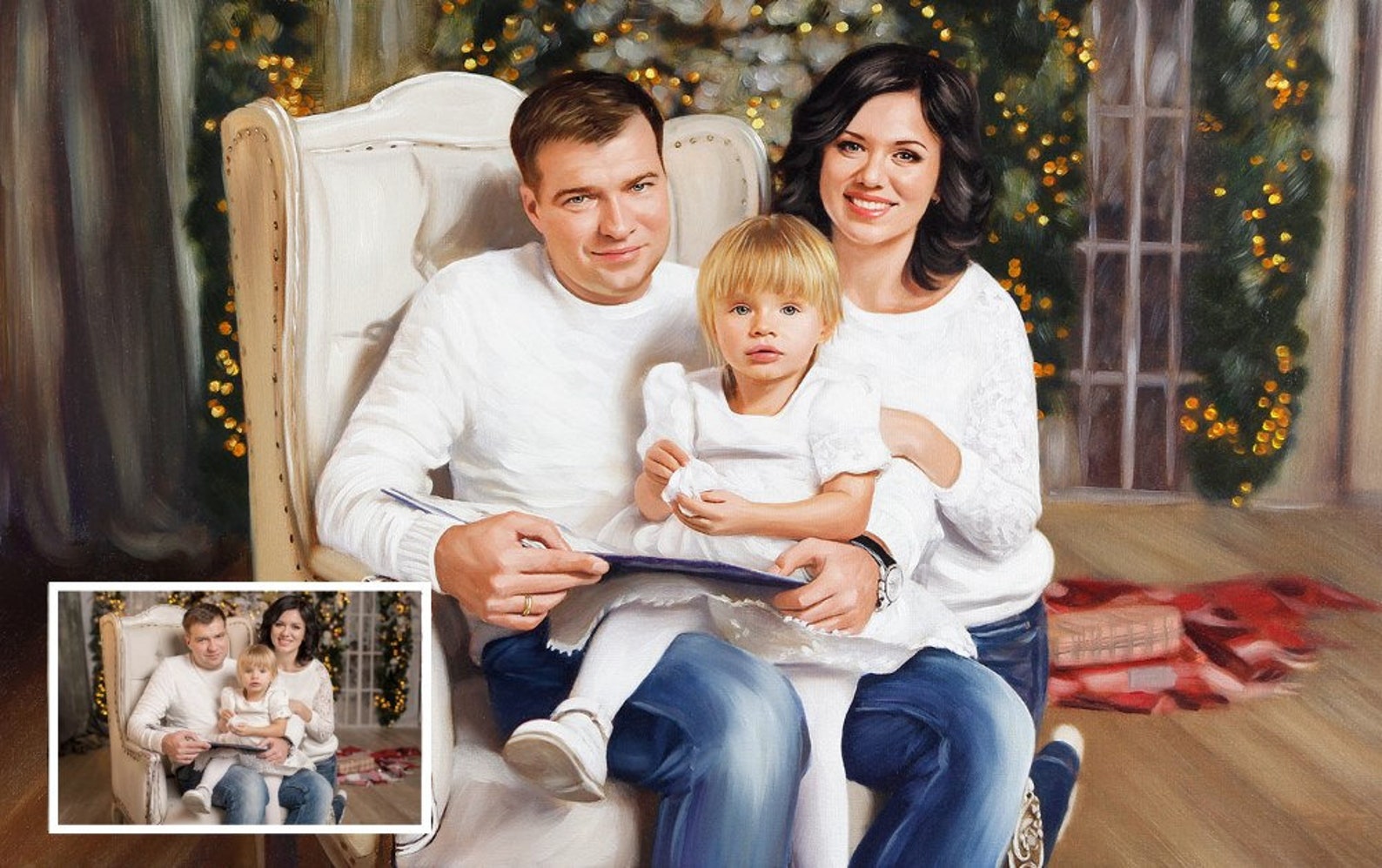 Family Portraitcustom Paintingphoto to Paintingcustom Oil - Etsy