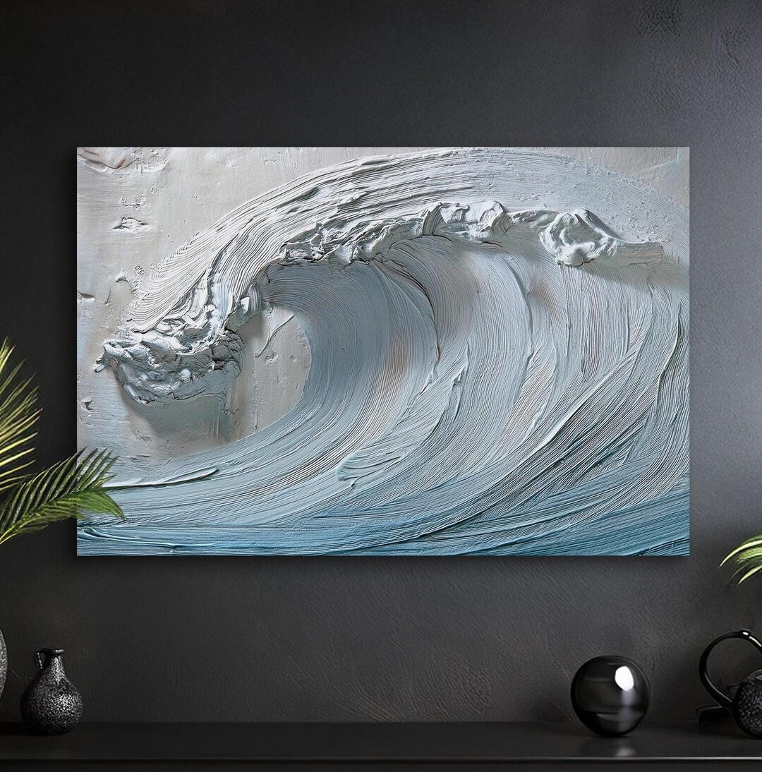 3d Ocean Wave Oil Painting, Ocean Wave Canvas Painting, Ocean Wave ...
