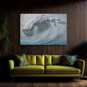 3d Ocean Wave Oil Painting, Ocean Wave Canvas Painting, Ocean Wave ...
