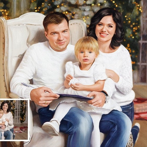 Custom Portrait Painting From Photocustom Family - Etsy
