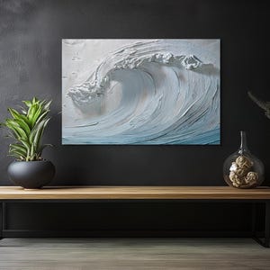 3d Ocean Wave Oil Painting, Ocean Wave Canvas Painting, Ocean Wave ...
