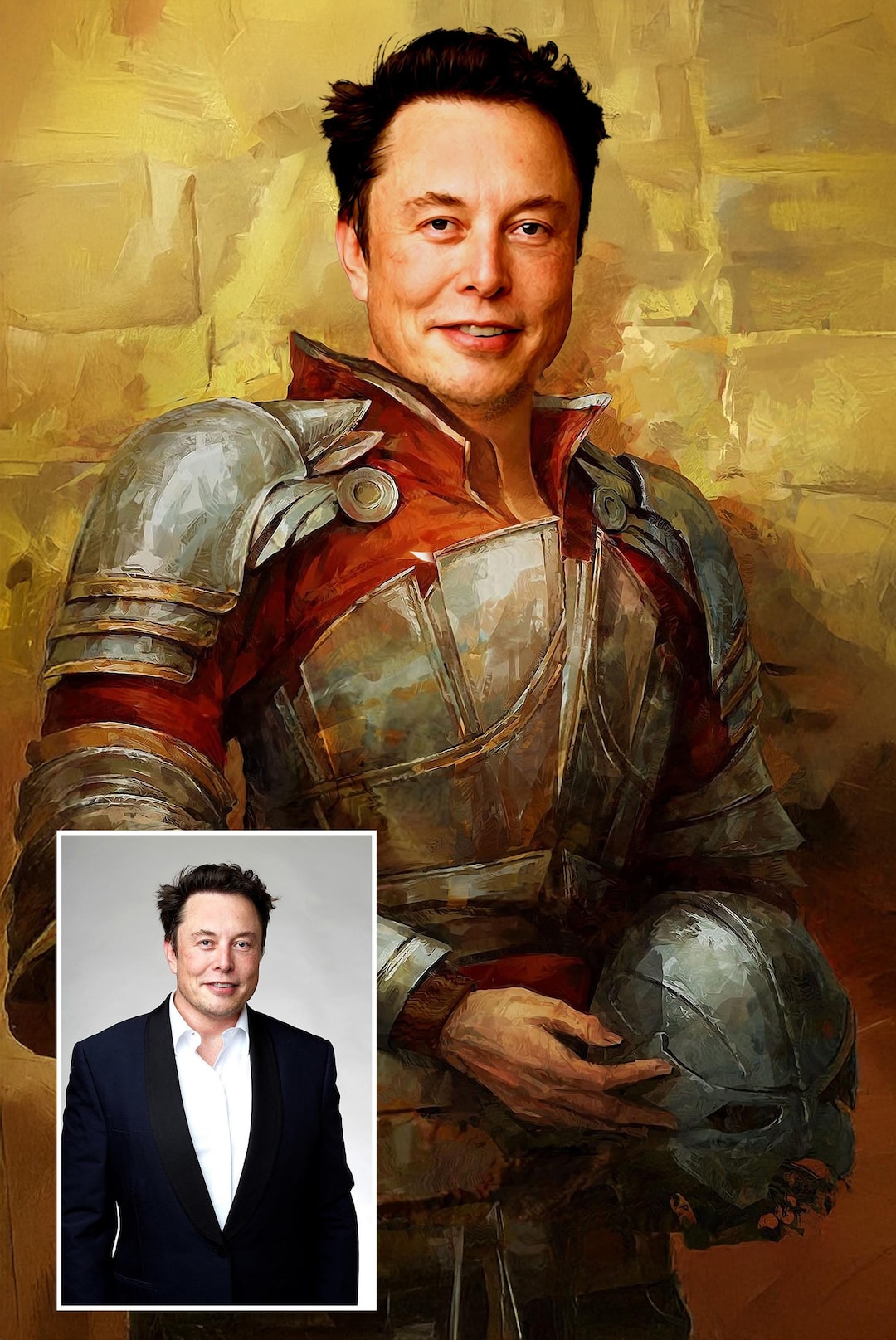 Custom Knight Portrait From Photo, Personalized Renaissance Style ...