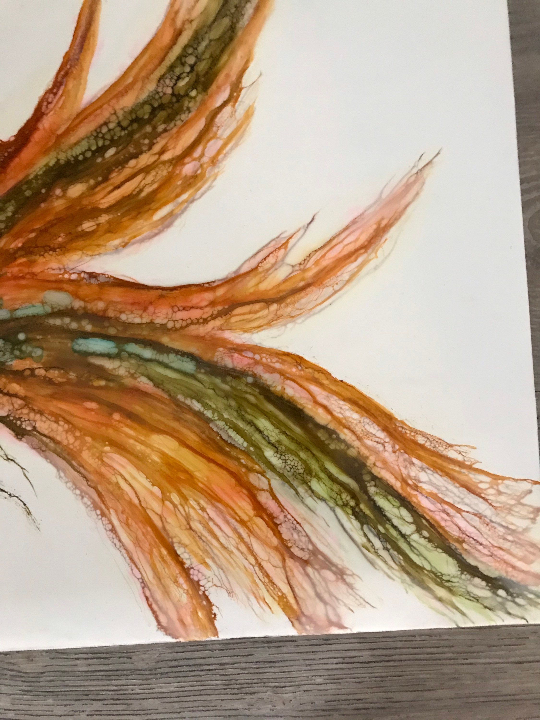 Original encaustic titled Romeo“/ Artist Nikki Bruchet