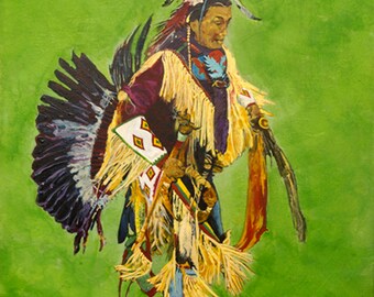 Items similar to Native American Traditional Dancer - Fine Art print ...