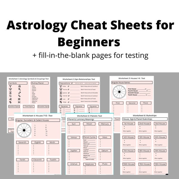 Houses Cheat Sheet Astrology - Etsy