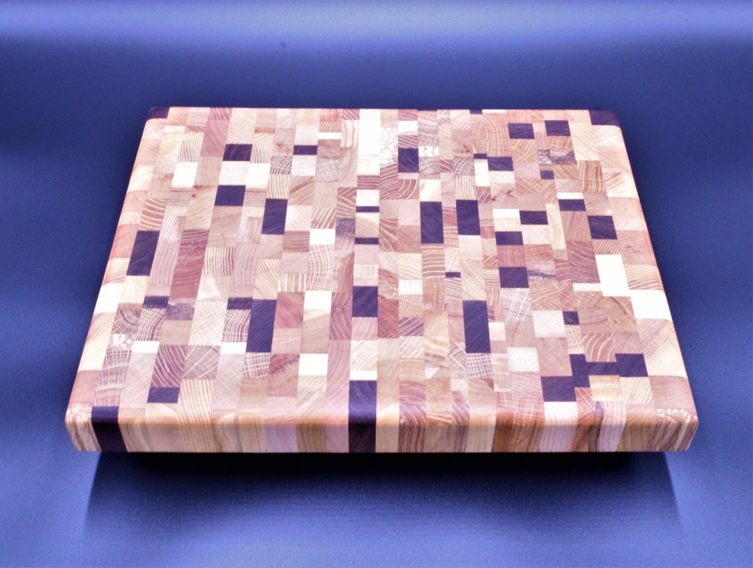 End Grain Cutting Board Random Pattern Hand Crafted Cutting Board ...