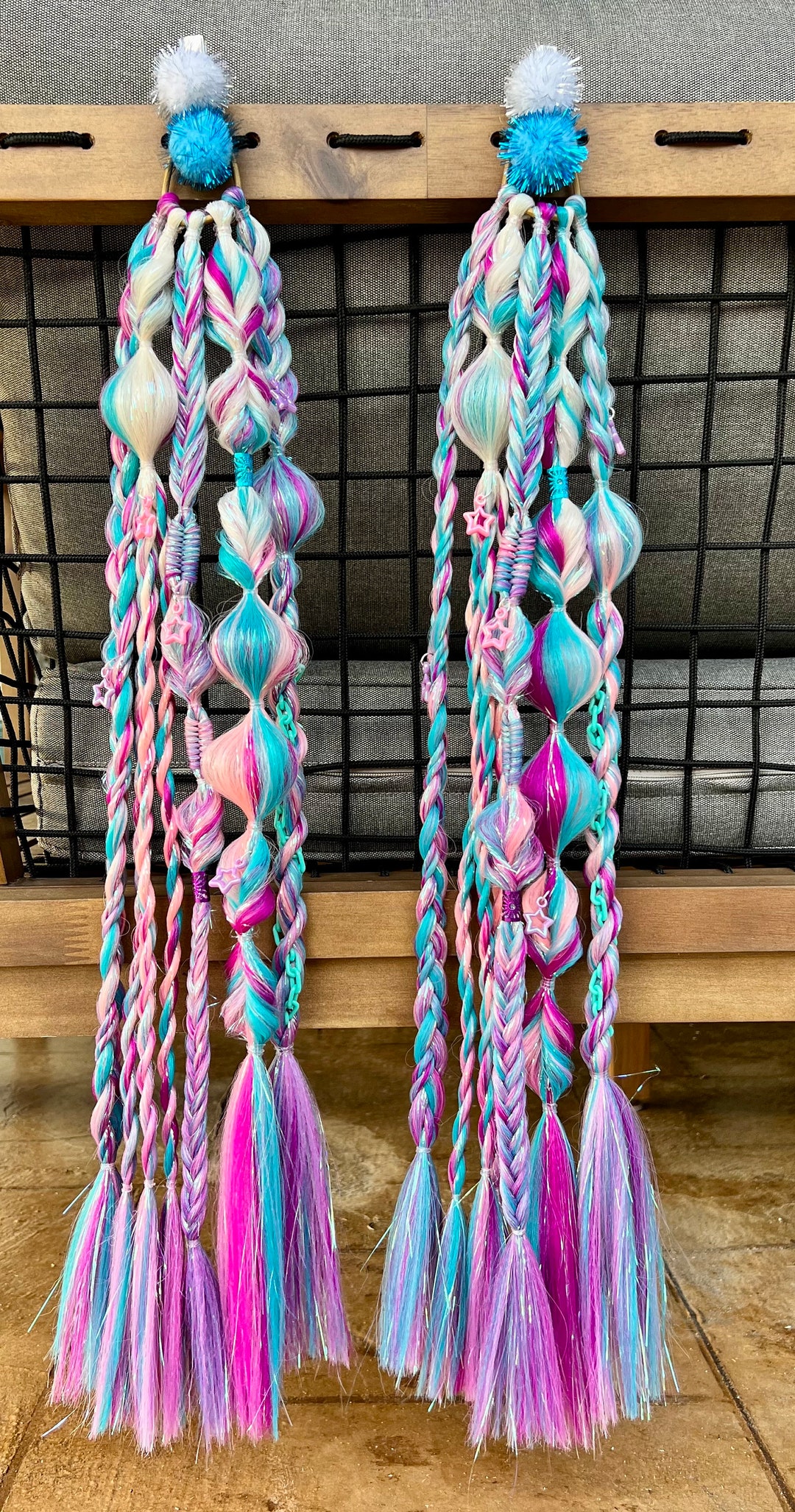 Sparkle Puff Tie in Hair Braids Festival Extensions - Etsy