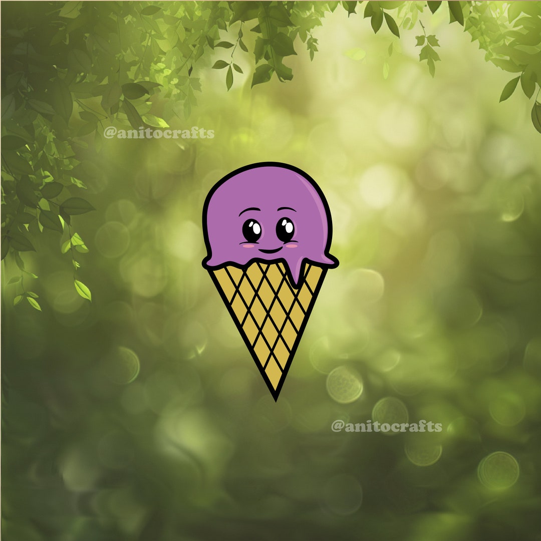 Filipino Ube Ice Cream Sticker - Etsy